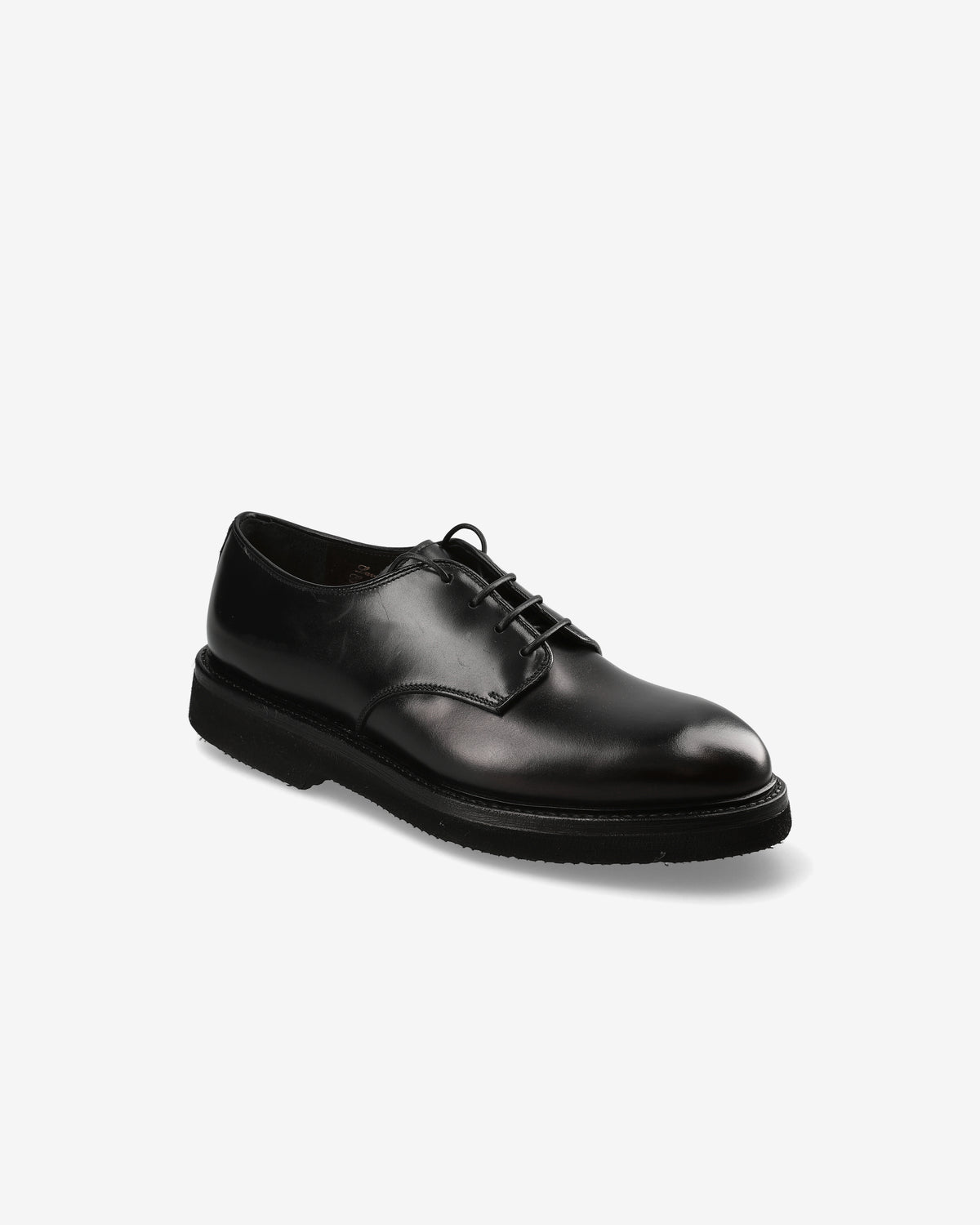 Black cyclone leather lace-ups